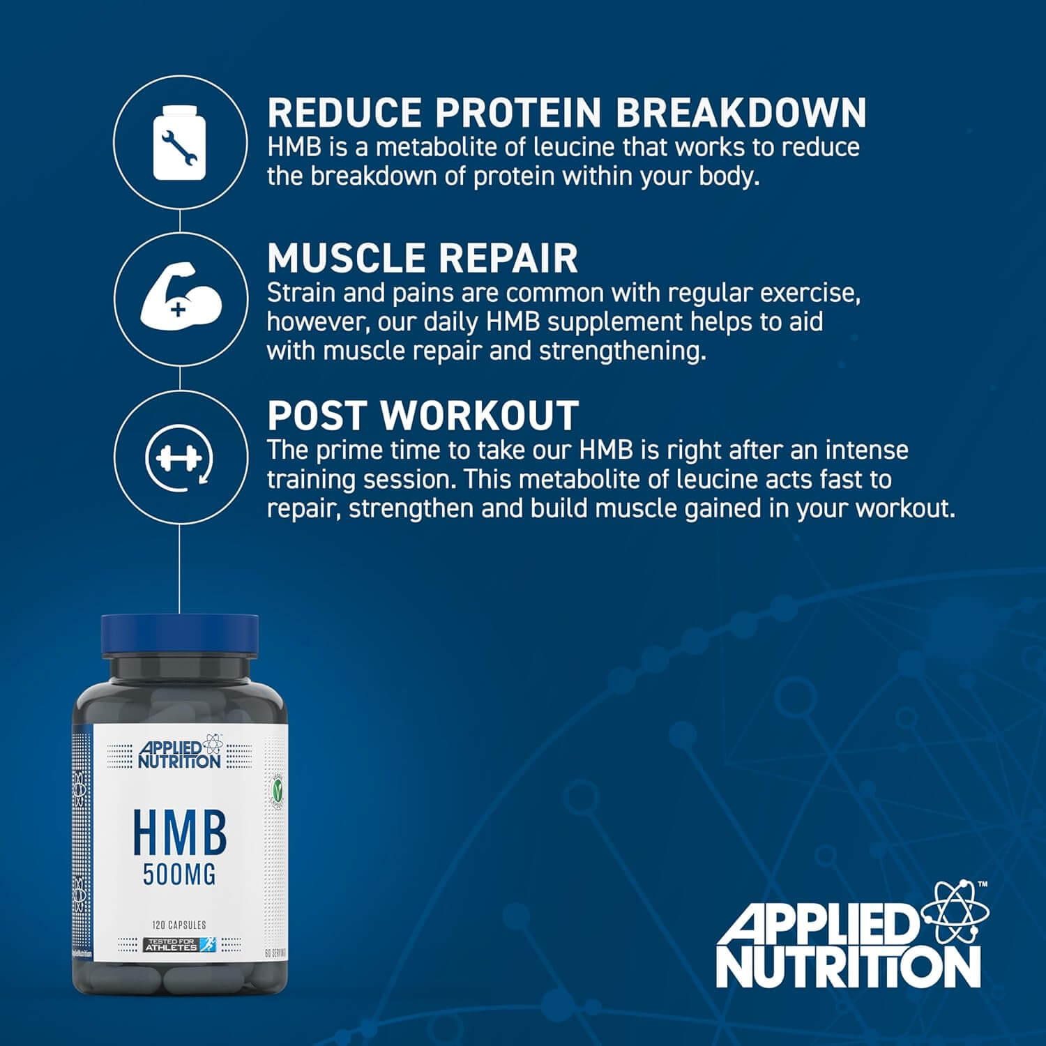 Applied Nutrition HMB 500mg | Fitness Muscle Shop